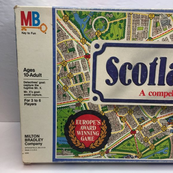 Milton Bradley | Games | Vintage 985 Milton Bradley Scotland Yard Board ...